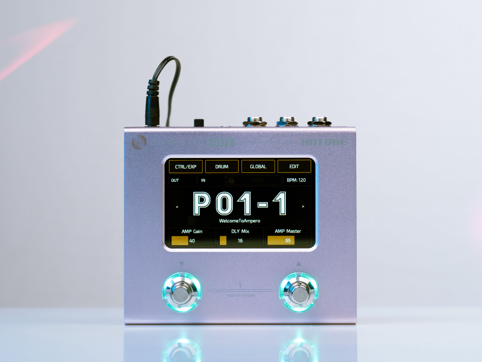 Hotone Ampero Mini Guitar Amp Modeler & Effects Processor Pedal, Purpl ...