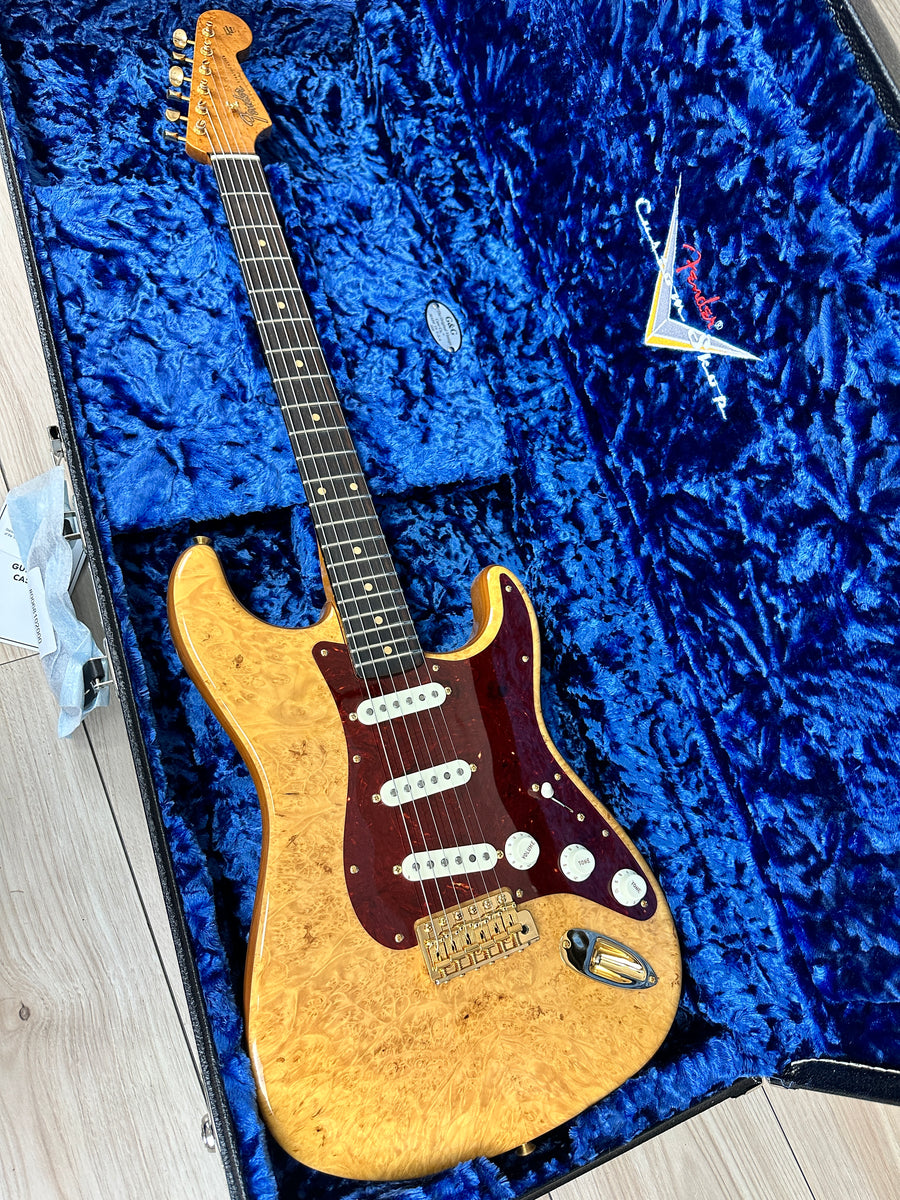 Fender Custom Shop Artisan Maple Burl Strat NOS, Ebony Madagascar Fing ...