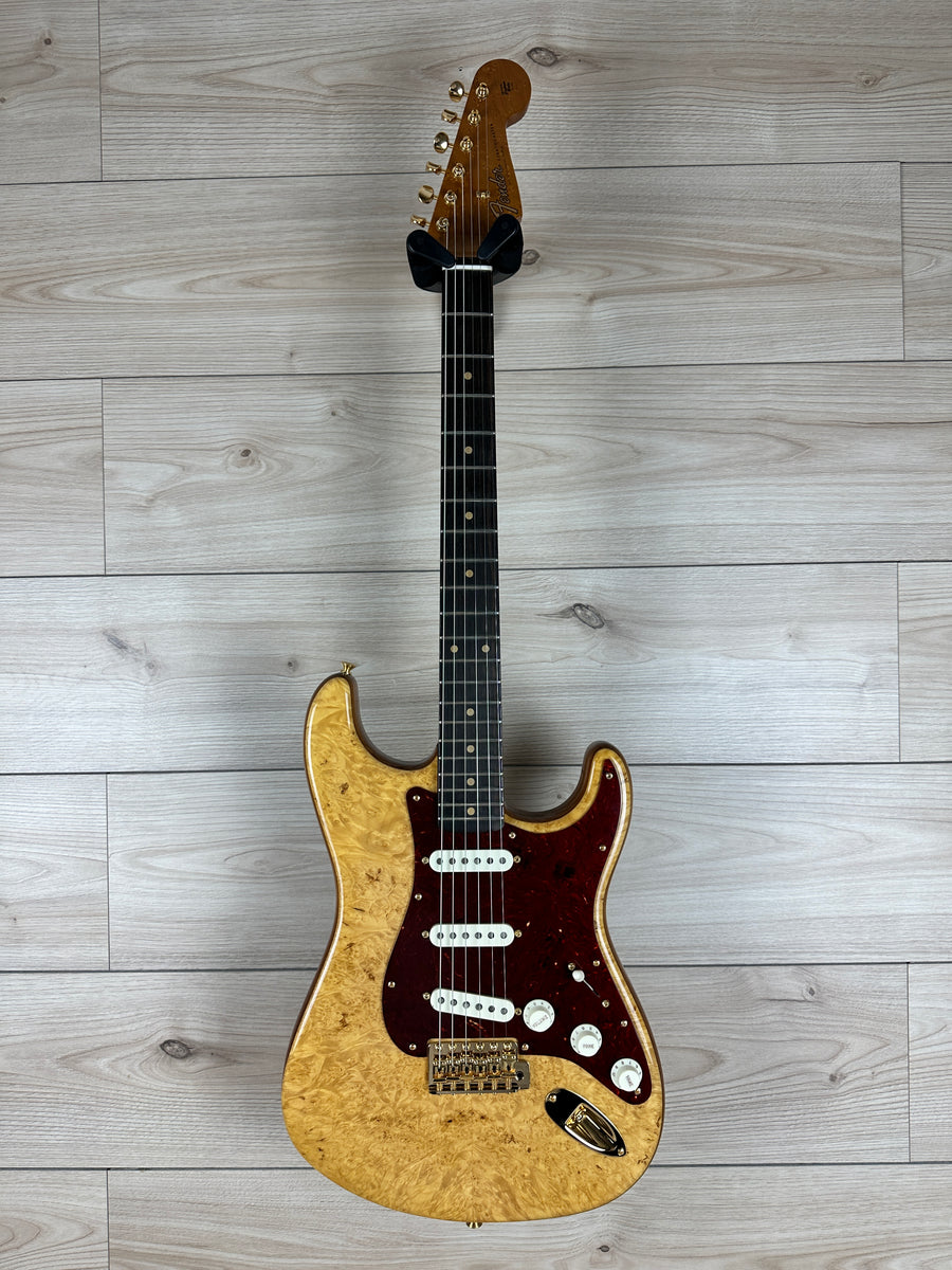 Fender Custom Shop Artisan Maple Burl Strat NOS, Ebony Madagascar Fing ...